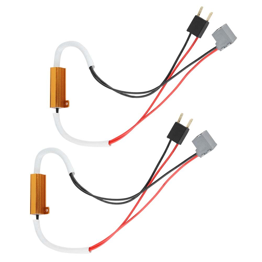 2pcs Светодиодная фара фар -фар -лампа нагрузочный резистор декодер антигновая флэш -вспышка.