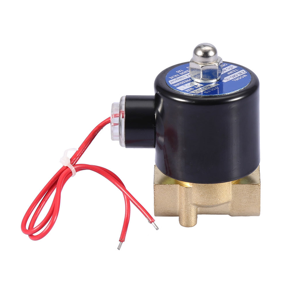 Электромагнитный клапан DN10, нормально закрытый, двухпозиционный, двухходовой, переменного тока 220 В, 3/8 дюйма.