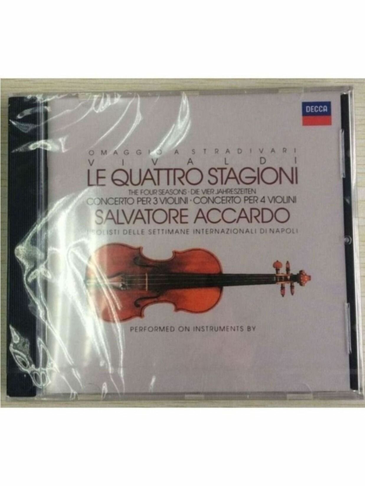 Музыка CD Salvatore Accardo : Vivaldi, I Solisti Delle Settimane Musicali Internazionali di Napoli - Le Quattro Stagioni, Concertos For 3 & 4 Violins Новый,