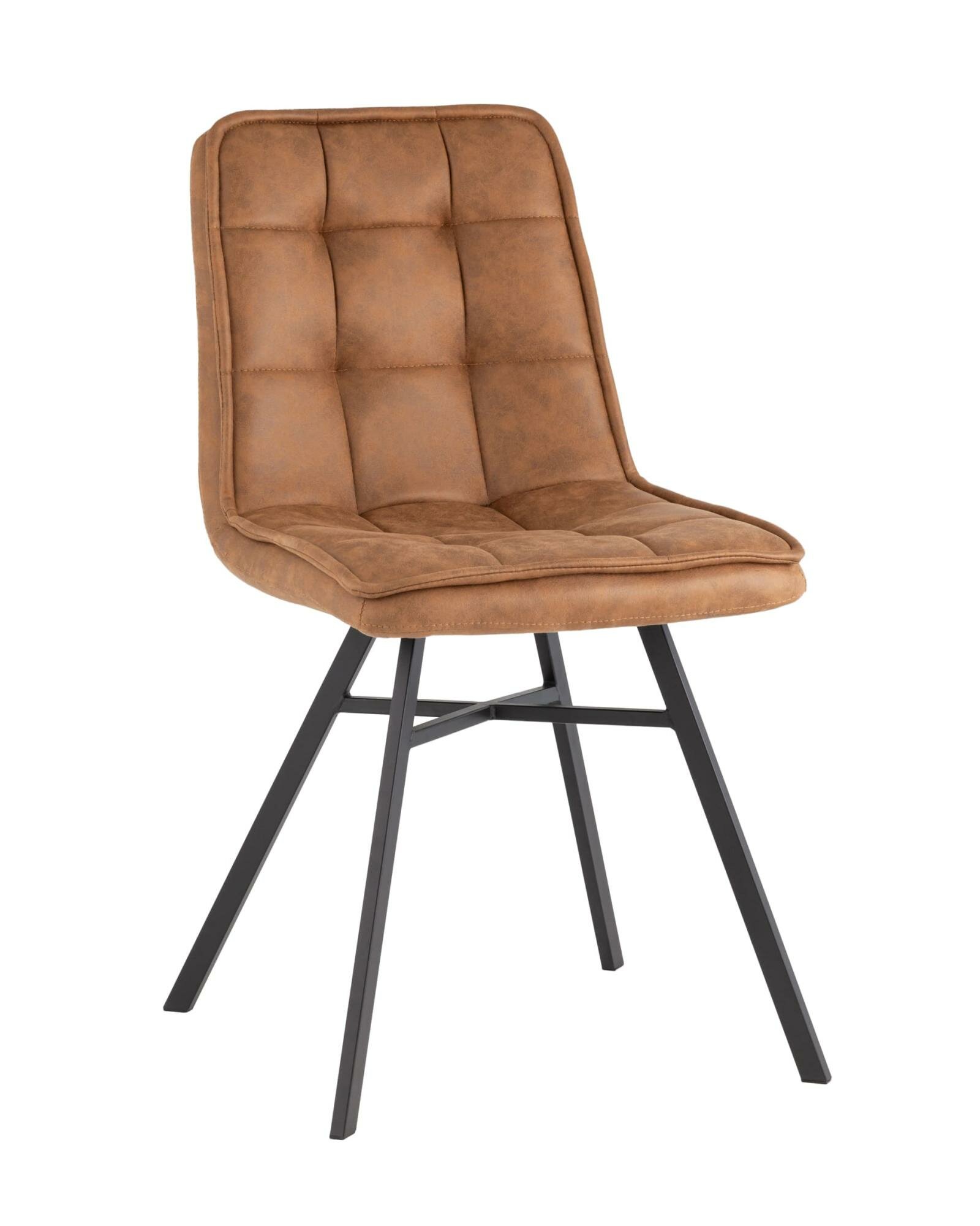 Стул Chilly Soft STOOL GROUP коричневый, экокожа, металл, мягкое сиденье, без подлокотников