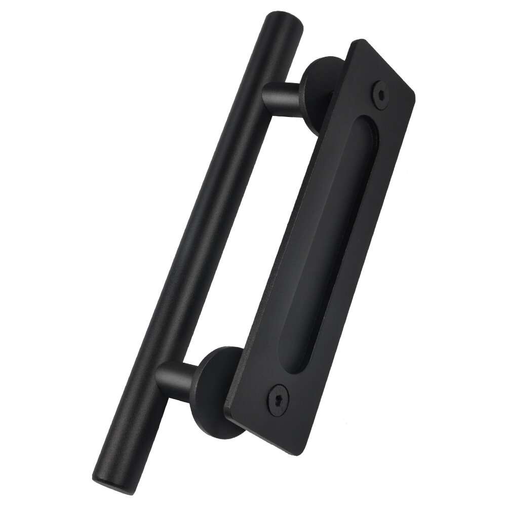 Черная нержавеющая сталь, винтажная ручка для амбарной двери.