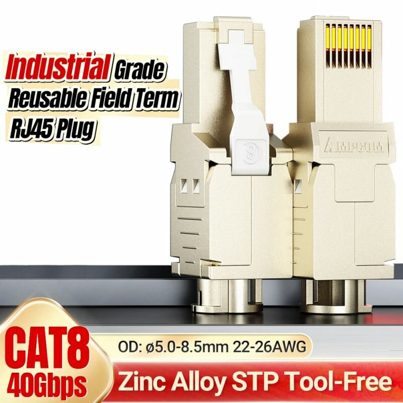 Разъемы RJ45 Модульный разъем Cat6 Cat6A CAT7 CAT8 STP Сетевой разъем без инструментов Разъемы Ethernet Кабель Интернет без инструментов