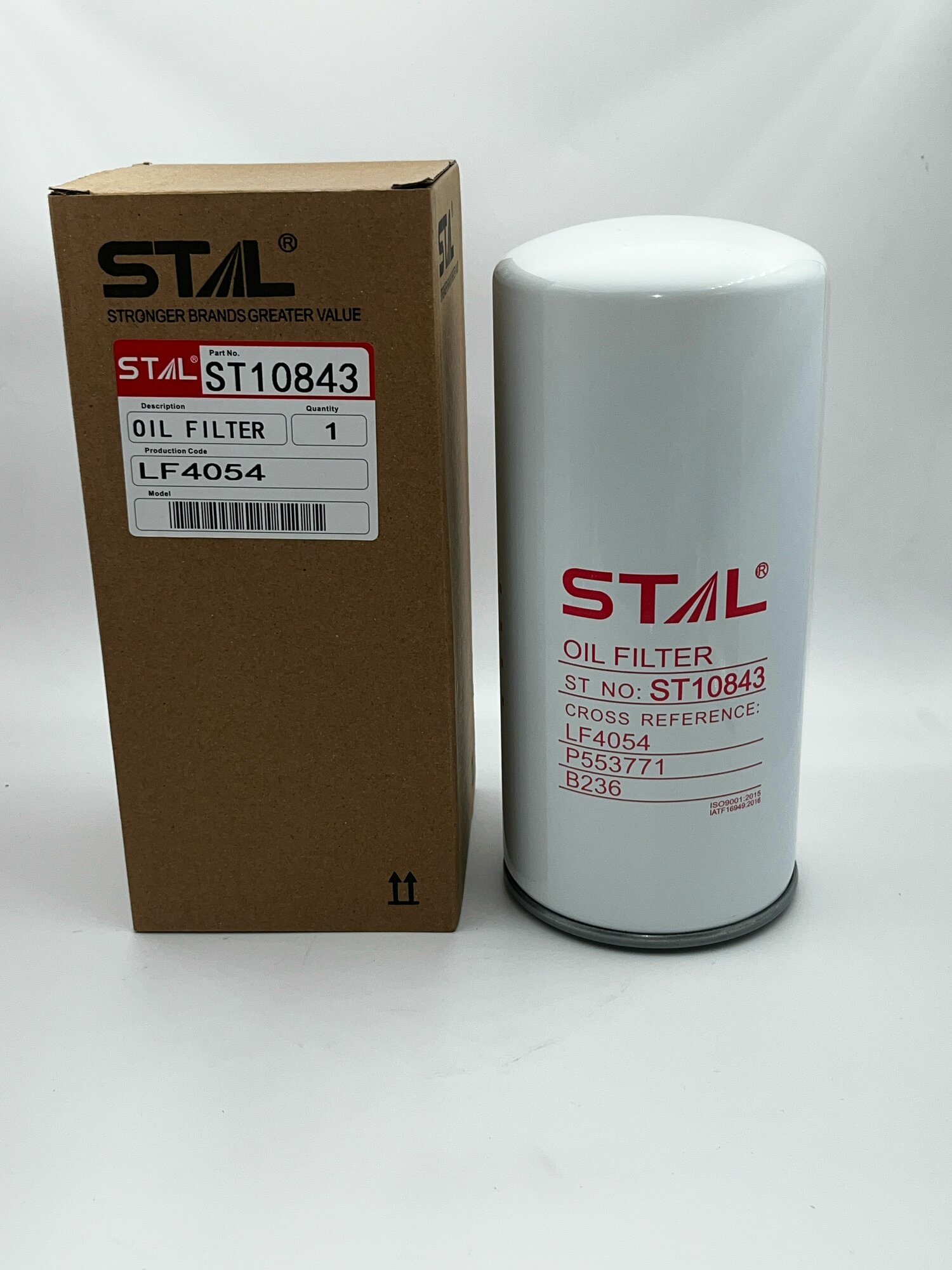 Фильтр масляный STAL ST10843 (P553771; LF4054; B236) JCB JOHN DEERE KOMATSU, ATLAS COPCO CASE CATERPILLAR, TEREX VOLVO DEUTZ, HITACHI IVECO KOBELCO, LIEBHERR NEW HOLLAND