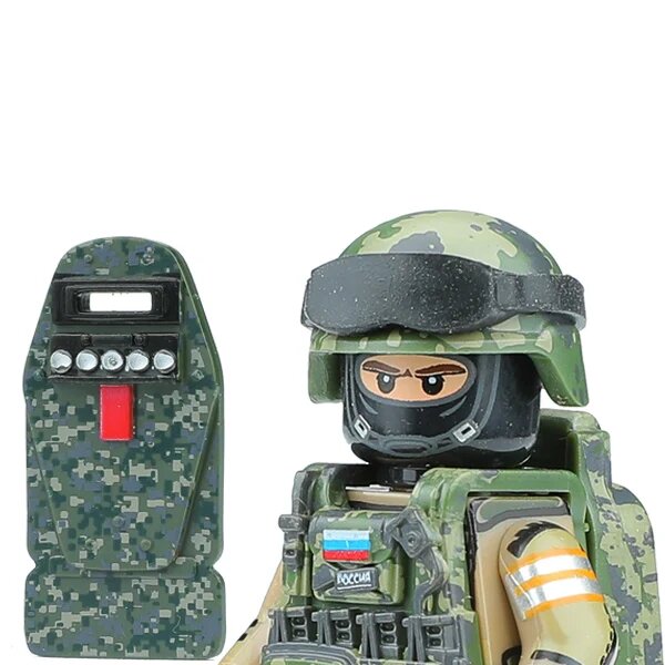 Brangdy Блочный конструктор Российский спецназ, щит N021-Shield-A