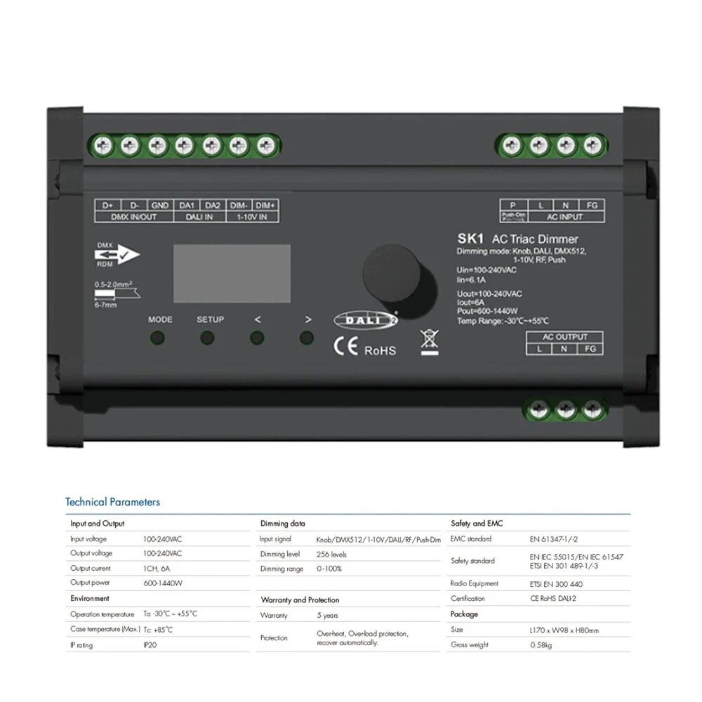 Miboxer RGB-контроллер SK1 RF для светодиодной ленты