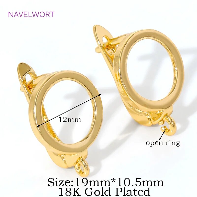 Застежки для сережек NAVELWORT 18K Gold Plated 19*10.5мм