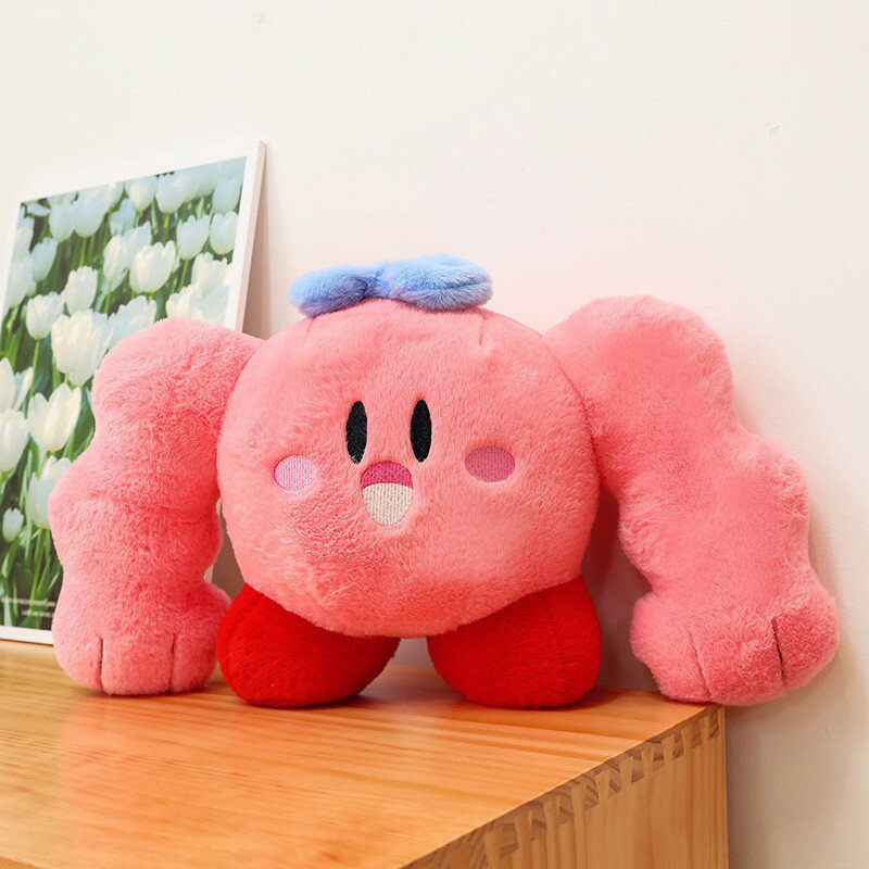 Мягкая игрушка-подушка в виде мультяшного мышечного Кирби, плюшевый cuddly-талисман, подарок