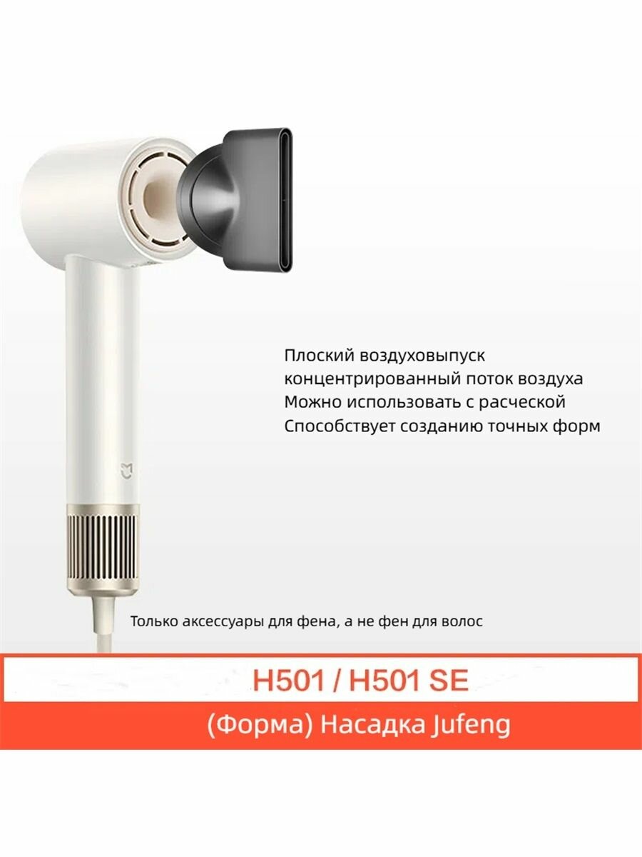 Насадка-концентратор 1 шт, совместима с феном Xiaomi Mijia H501/H501SE аксессуар для укладки и моделирования прически, сменная воздушная насадка для стайлинга