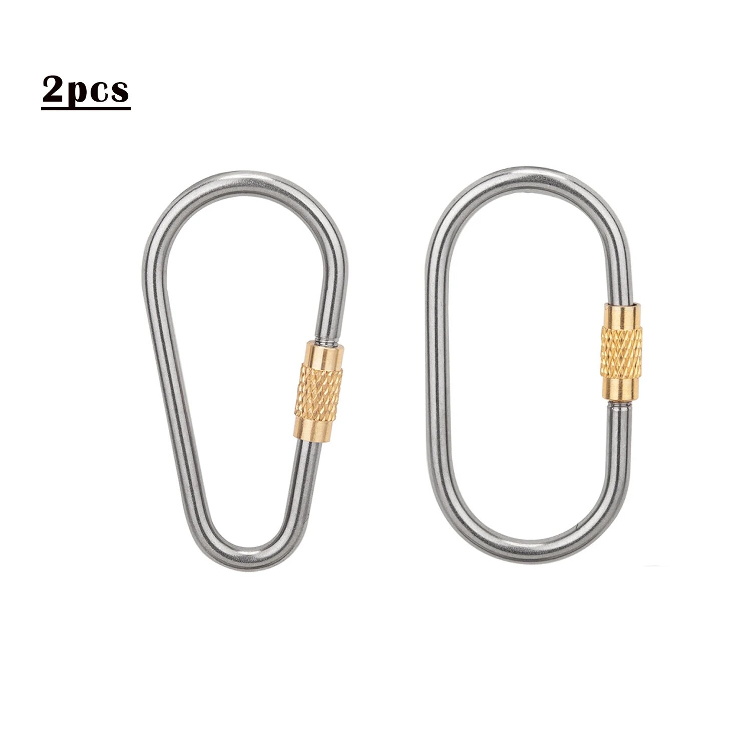 Легкий титановый карабин TiTo (2 шт.) для активного отдыха, альпинизма, крепления к бутылке, рюкзаку, ключам