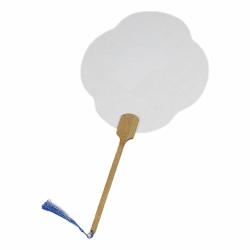 Групповой веер из отбеленной рисовой бумаги своими руками-четыре лепестка конопляного суаня