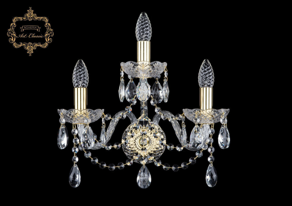 Бра, настенный светильник Art Classic 10.12 10.12.2+1.141. Gd. Sp, E14, IP20, Классический, Барокко