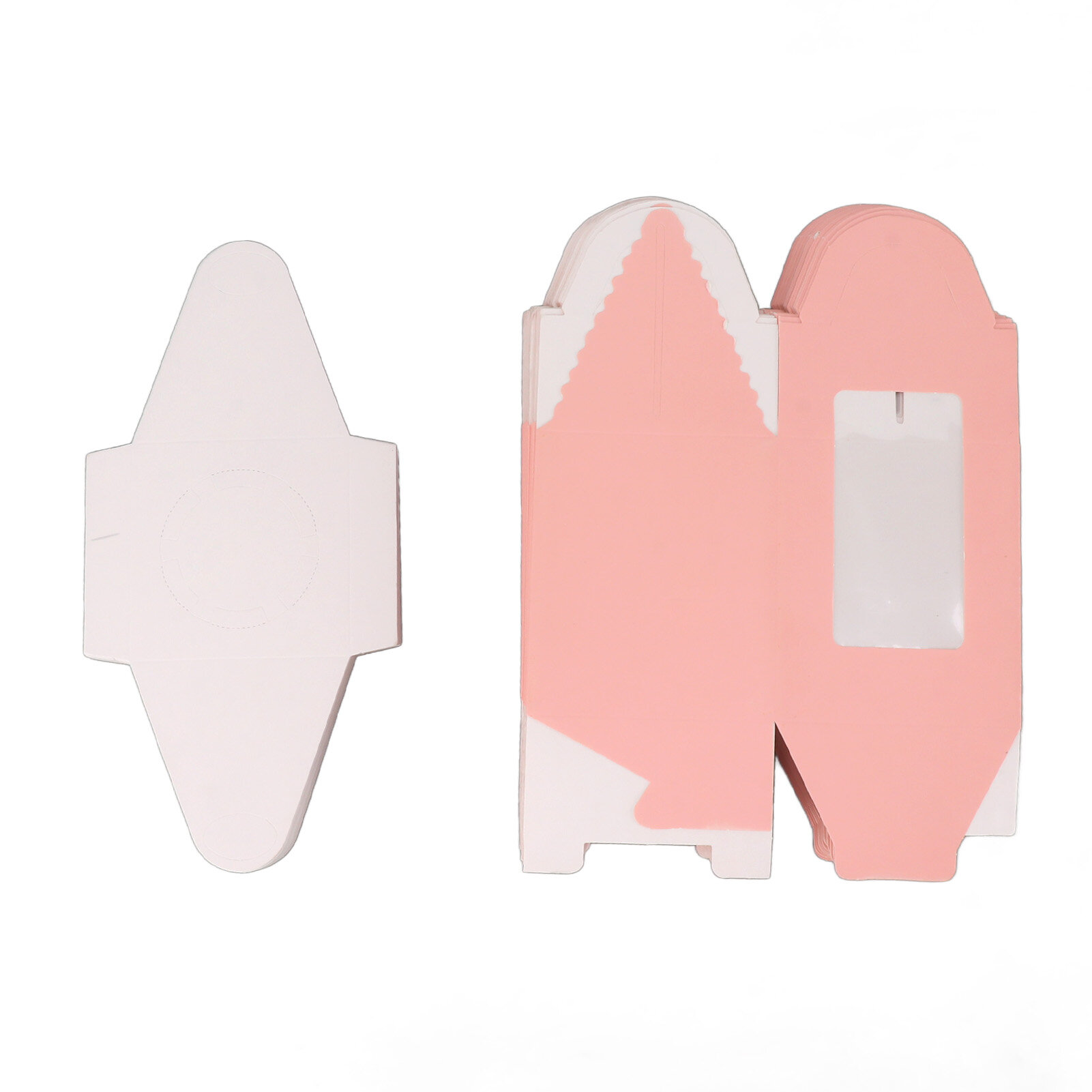 50шт -кекс Кекс -коробка Портативный однокомпонентный перевозчик с прозрачным окном для пекарни -упаковки.