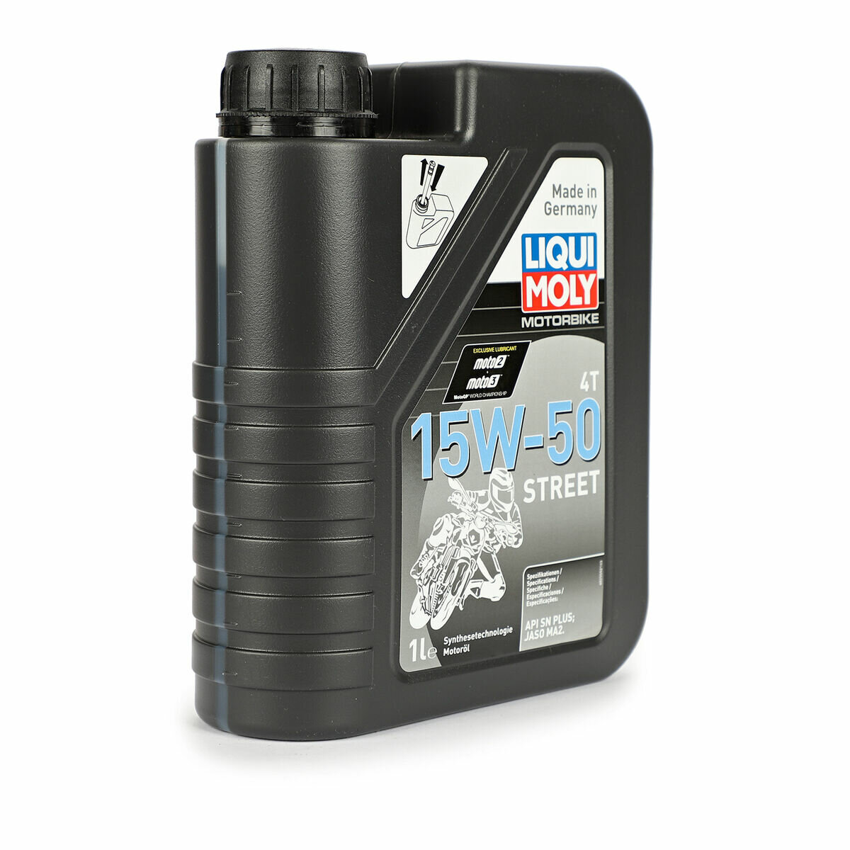 2555 Liquimoly Нс-Синт. Мот. масло Д/4-Т. мотоц. Motorbike 4T Street 15W-50 Sn Plus Ma2 (1Л)(Liqui Moly 2555)