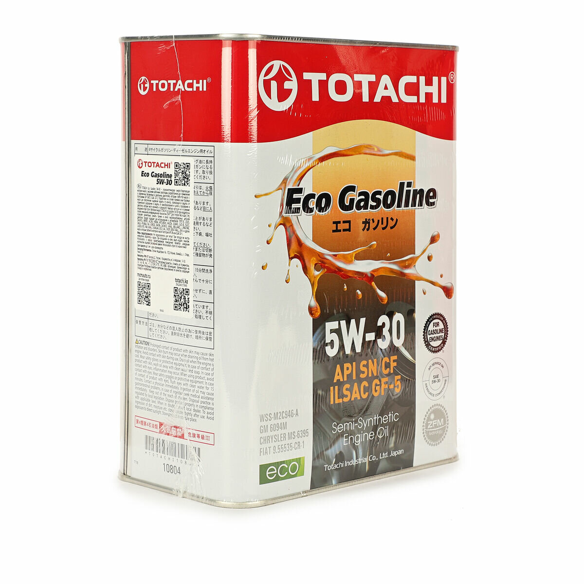 Полусинтетическое Моторное Масло Totachi Eco Gasoline Sn/Cf 5W-30 4Л(Totachi 10804)