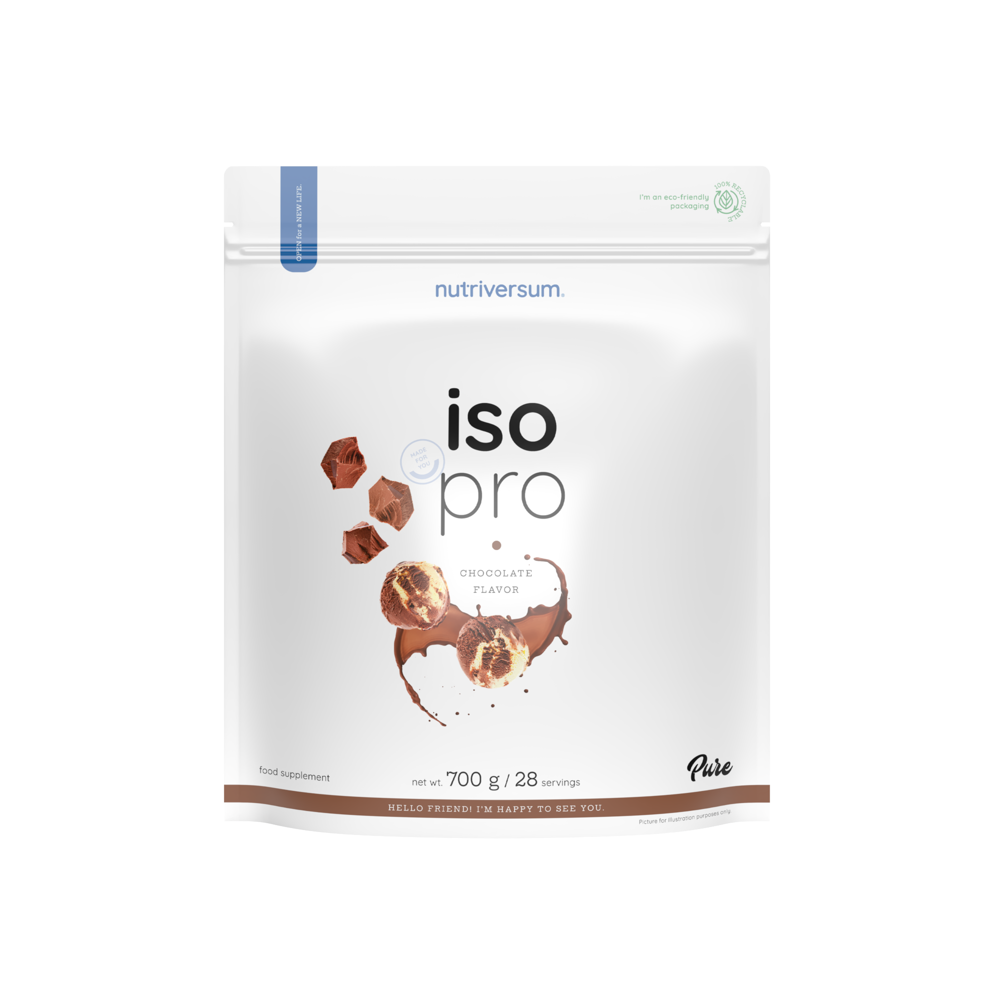 Nutriversum Изолят Pure ISO PRO 86% шоколад 700 г