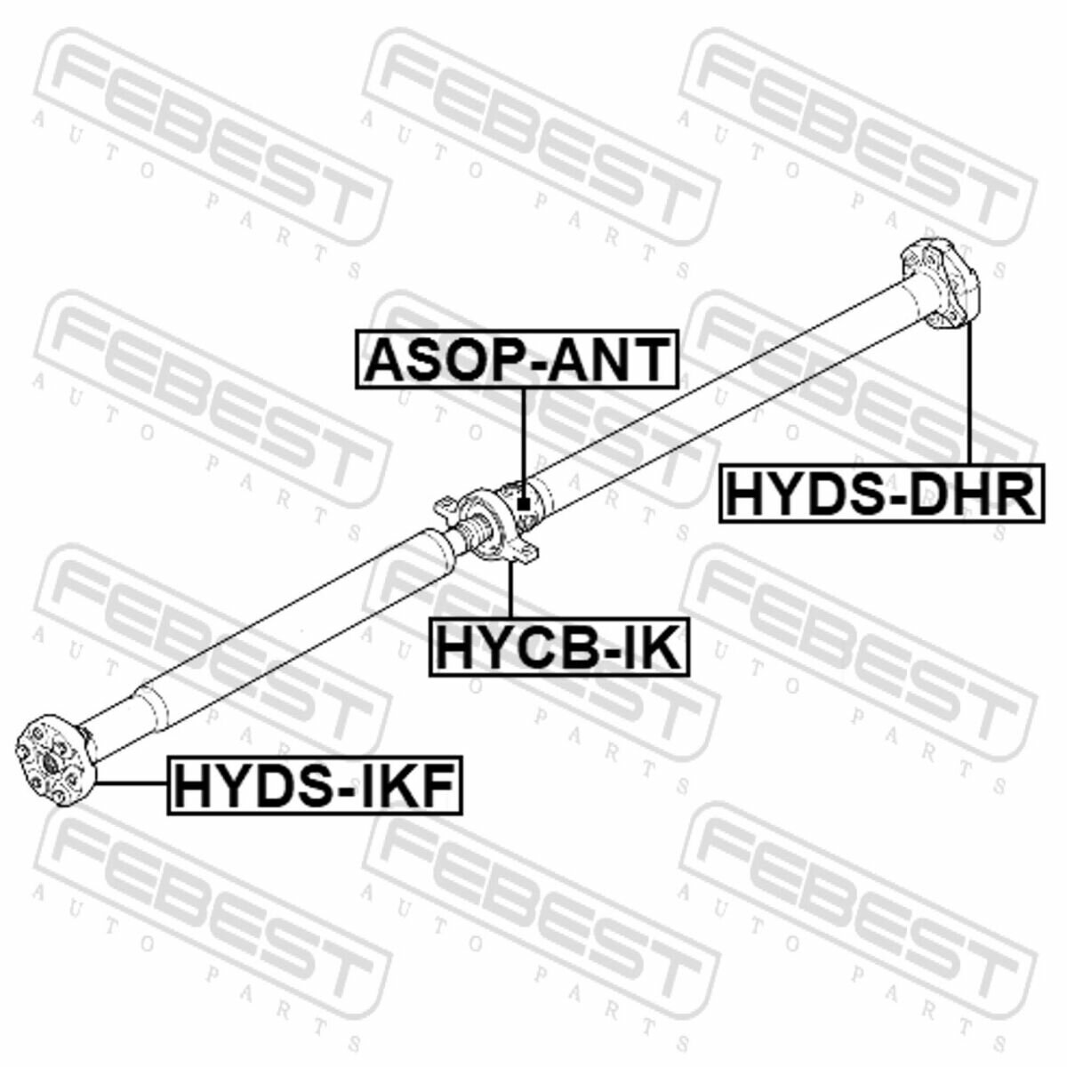 Подшипник Подвесной Карданного Вала(Febest Hycb-Jk1)