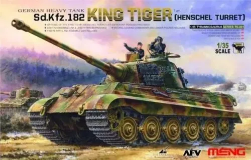 Meng Model 1/35 TS-031 Немецкий Sd. kfz.182 Король тигров Henchetta сборка модели танка