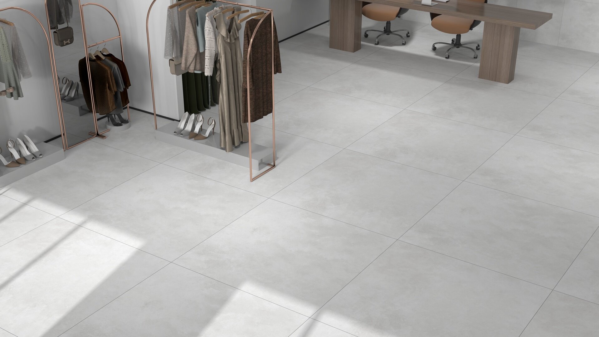 Керамогранит Neodom Concrete White Matt 120x120 N12043 матовая Глазурованная, Износостойкая, Морозостойкая, морозостойкая