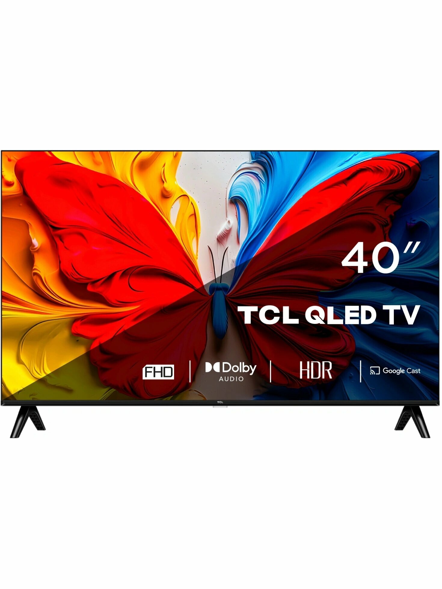 Телевизор TCL 40S5K, 40", QLED, FULL HD, Google TV, черный
