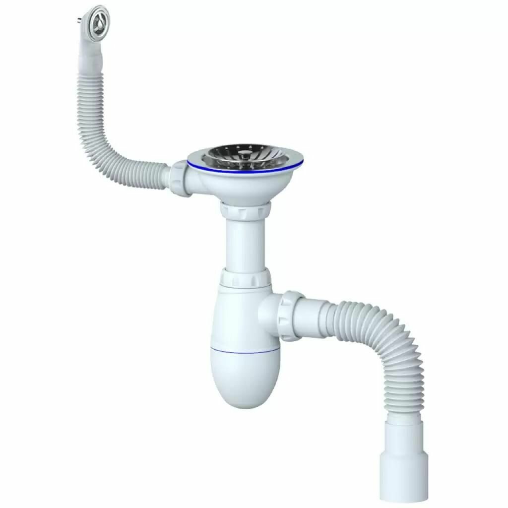 Сифон для мойки Unicorn 3 1/2 дюйма, 40х40/50 мм, полипропилен, В426P
