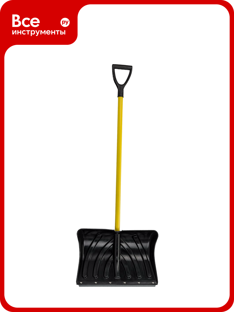 Пластмассовая лопата с оцинкованной планкой на заклепках, усиленная ребрами жесткости Inforce 06-12-23, материал пластик