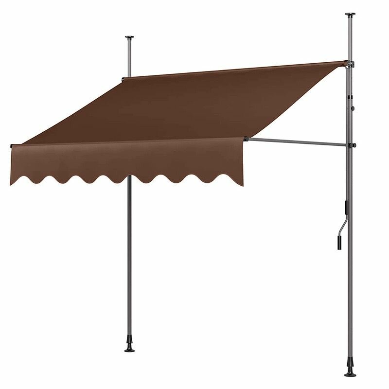 Маркиза навес выдвижная 250X120CM Складывание и выдвижение без пробивки