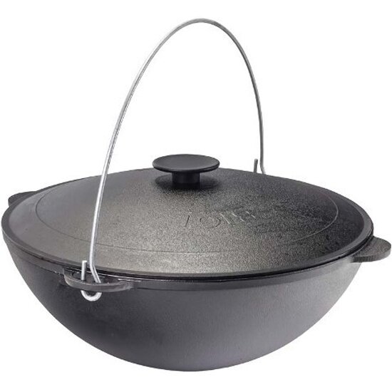 Казан Биол 22 л, 50 см, походный, татарский, с крышкой, чугун (922)