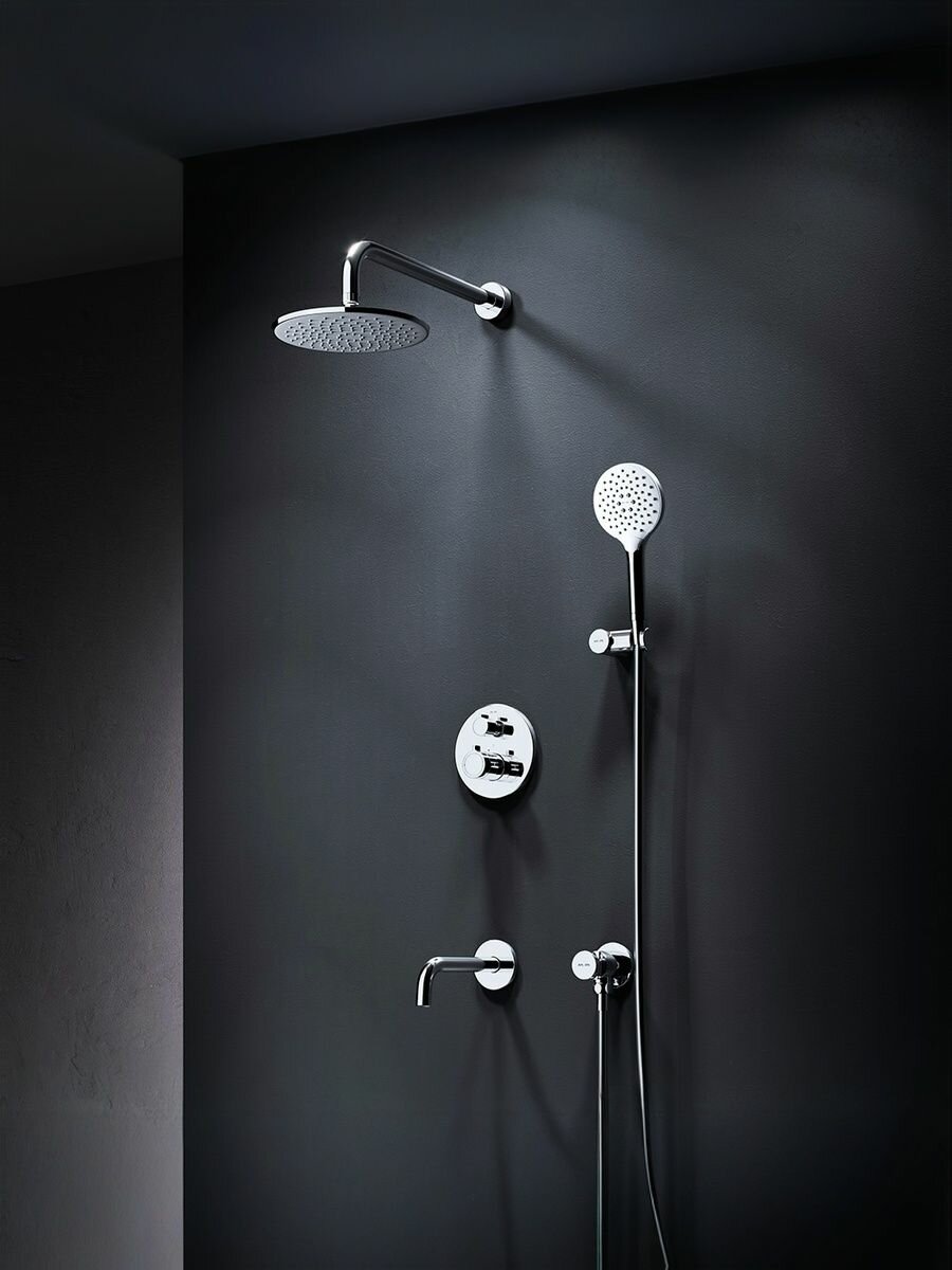 Душевая система с тропическим душем AM.PM X-Joy, встроенный смеситель, с изливом, хром