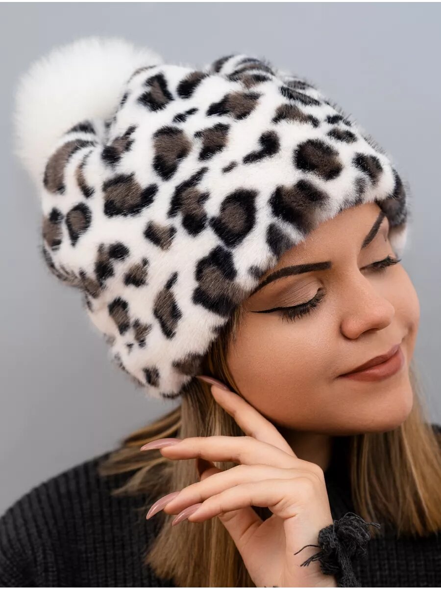 Шапка Шапки из искусственного меха 2025 г . для женщин