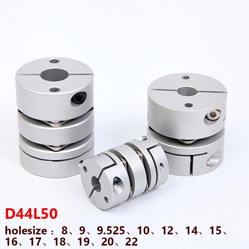 Гибкая муфта вала с двойной диафрагмой H6, муфта D44L50 для шагового винта энкодера шагового двигателя, 12X14
