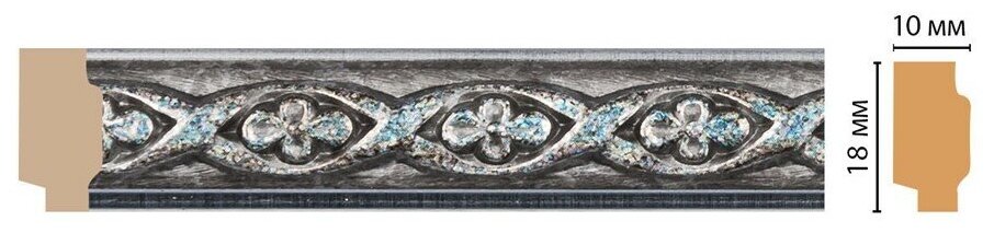 Молдинг Decomaster 158-55ДМ В18хШ10хД2400 мм / Декомастер.