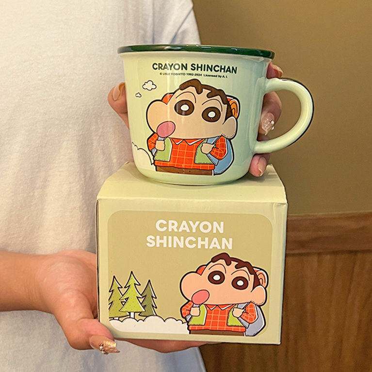 Кружка Crayon Shin-chan 2025, новая керамическая чашка для воды, весы, молочная чашка, милая детская чашка, подарок на Танабату