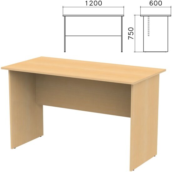 Стол письменный Канц , 1200х600х750 мм, цвет бук невский, СК22.10