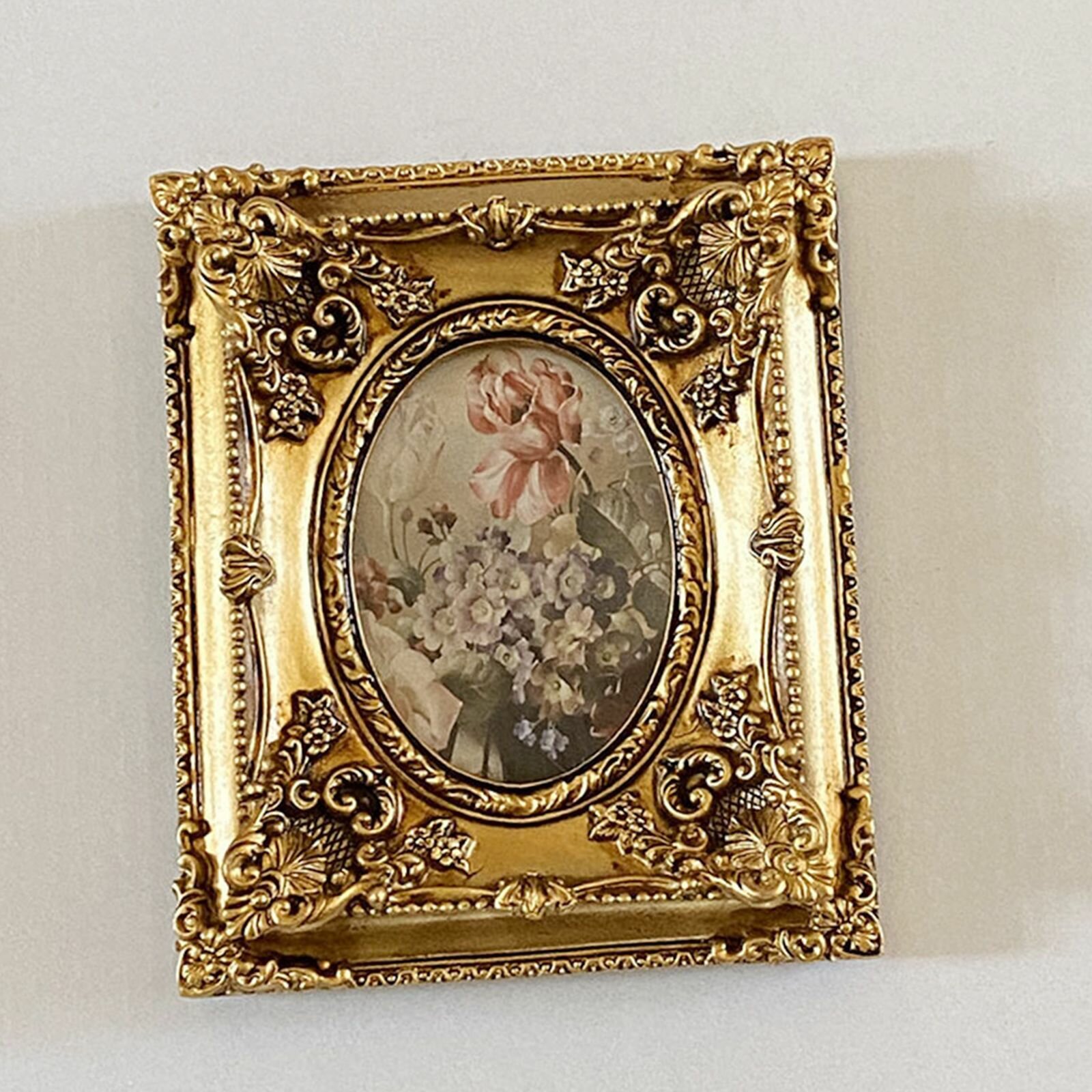 Прямоугольная фоторамка в стиле барокко, 12*14.5 см.