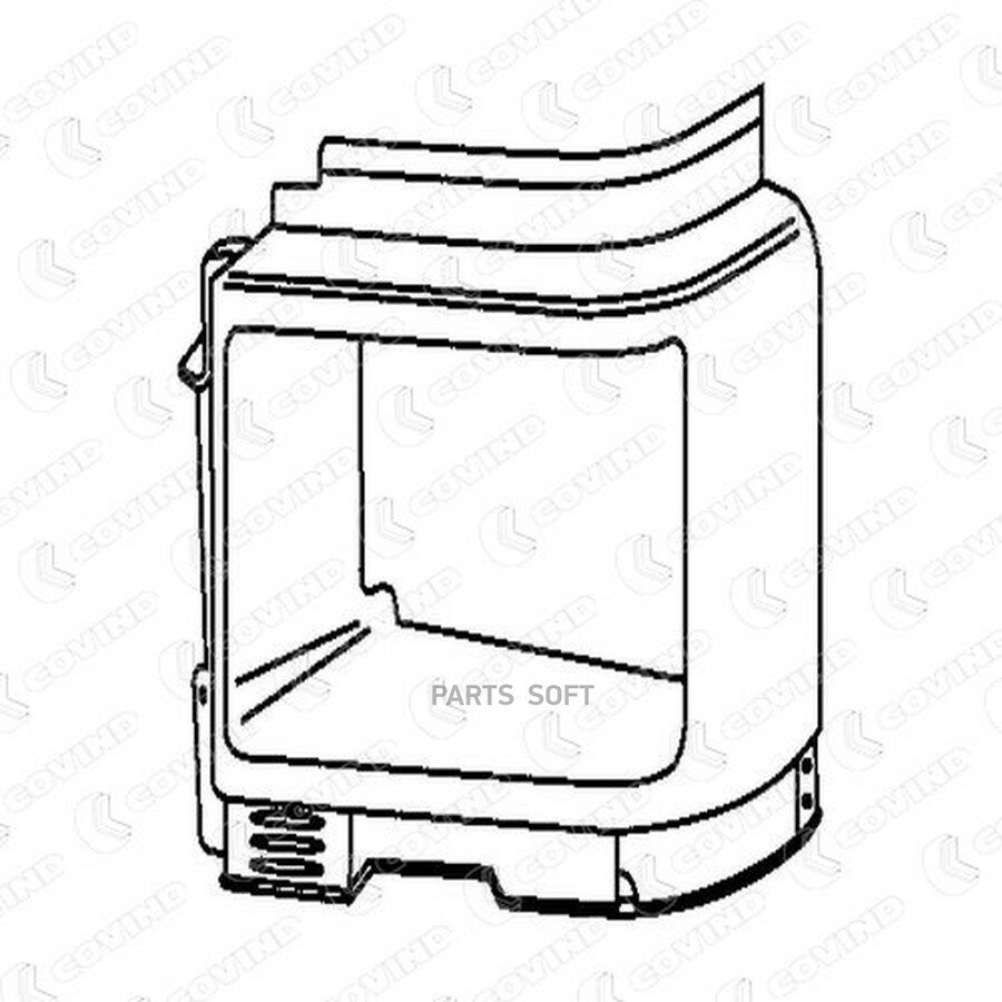 Облицовка фары !(п) левая\Volvo FH12/16, FM12/16 OLD от официального дистрибьютора, COVIND, артикул 0FH135