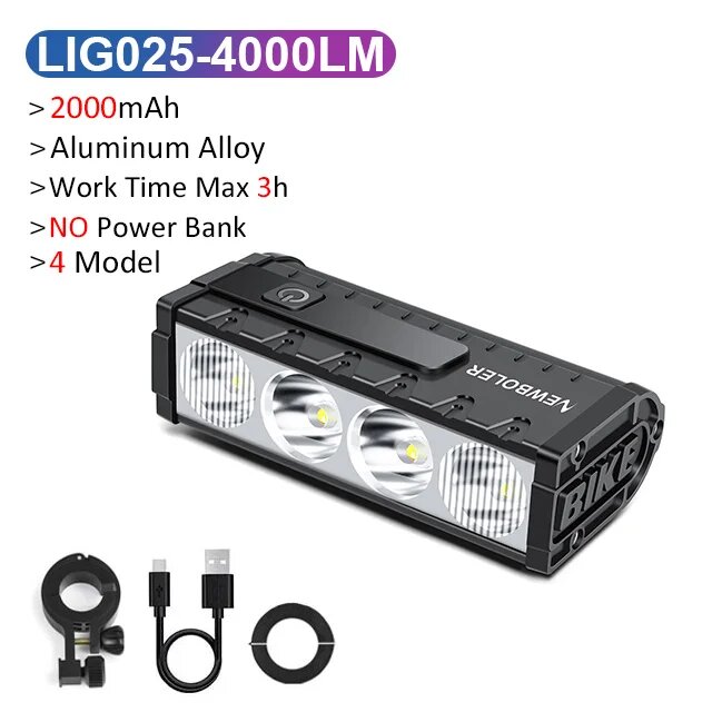 NEWBOLER Велофонарь Передний 4000 Люмен LIG025