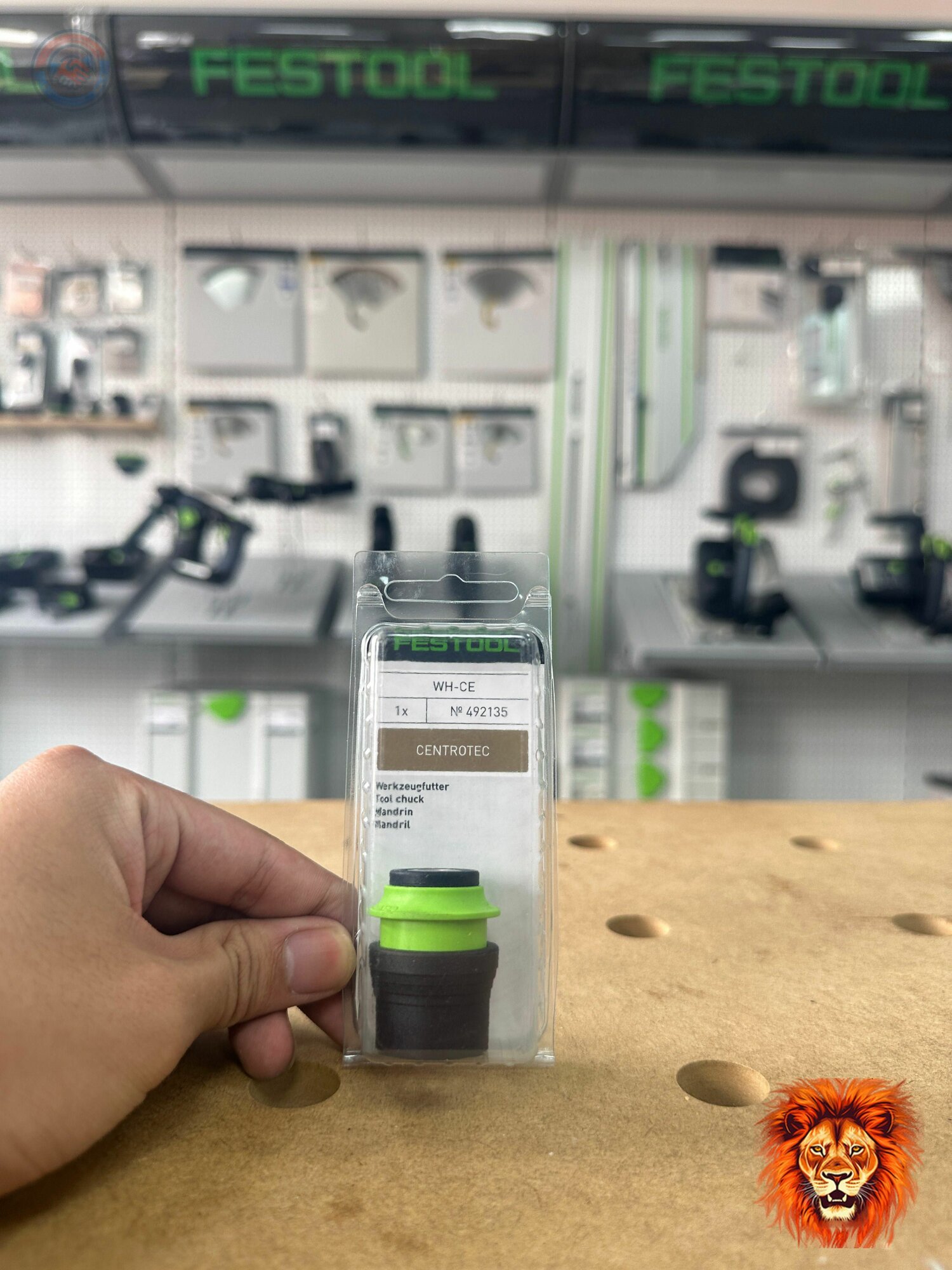 Быстрозажимной патрон FESTOOL WH-CE CENTROTEC ET-BG, сменный зажимной механизм для дрели-шуруповерта, совместимость с системой CENTROTEC, ускоренная смена бит и сверл