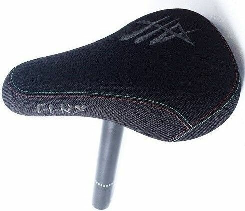 Седло для велосипеда BMX COLONY Alex Hiam Combo Seat - Fat Size - Alex Hiam Signature, с подседельным штырем 25,4, цвет Black