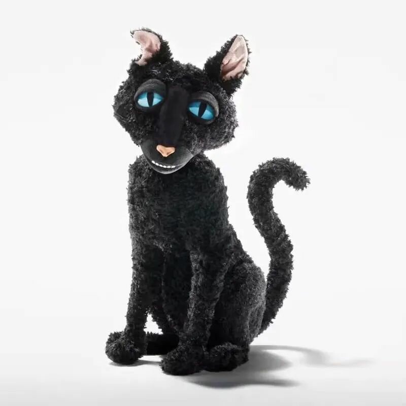 Плюшевая кошка Коралина, черная кошка, милая мягкая игрушка Кэролайн, плюшевые куклы