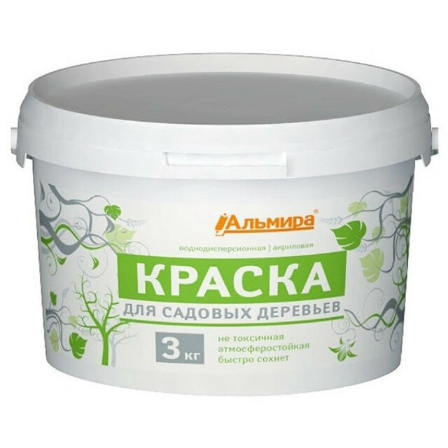 Средство защитное краска Альмира для садовых деревьев 3кг