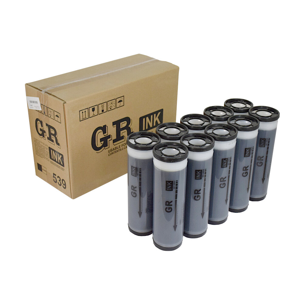 10 штук Краска для RISO GR черная 1л (AEBO)