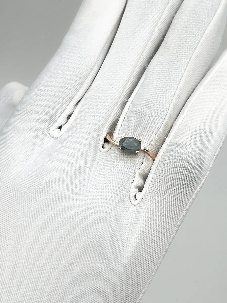 Кольцо, красное золото, 375 проба, александрит