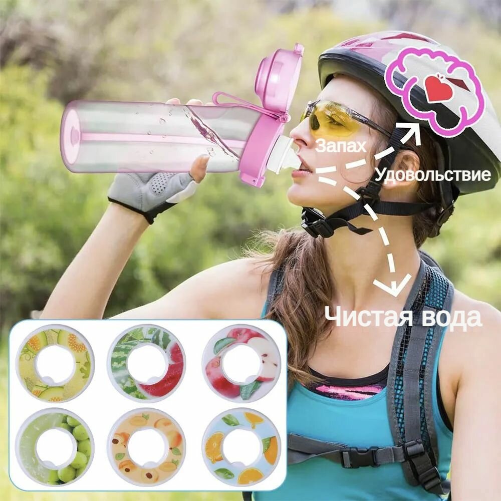 0 сахар 0 кассетный стаканчик с фруктовым ароматом, ароматические капсулы для спортивного стакана для воды triton, 6шт