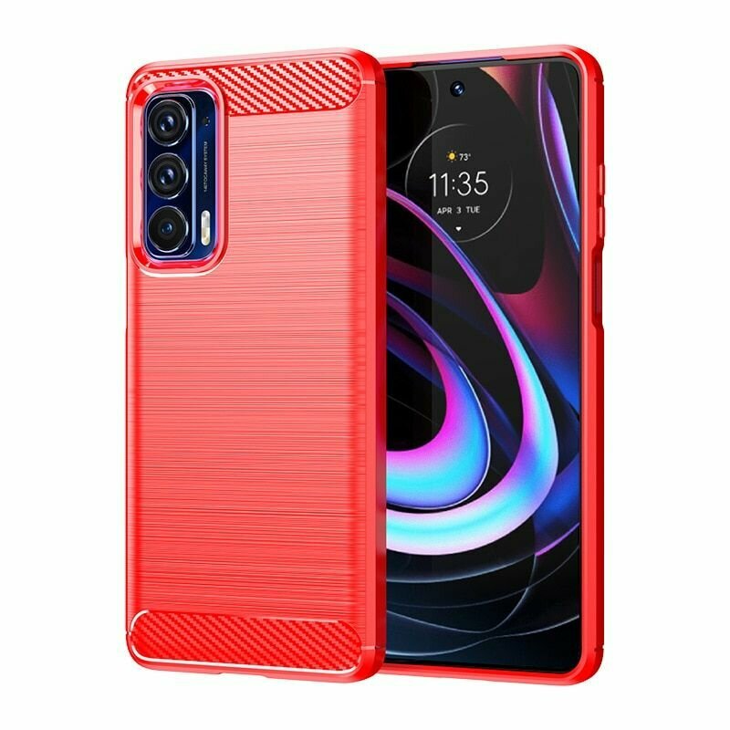 Чехол для Motorola moto Edge 2021 5G UW Мобильный телефон , силиконовый мягкий чехол, полный чехол от падения, узор из углеродного волокна