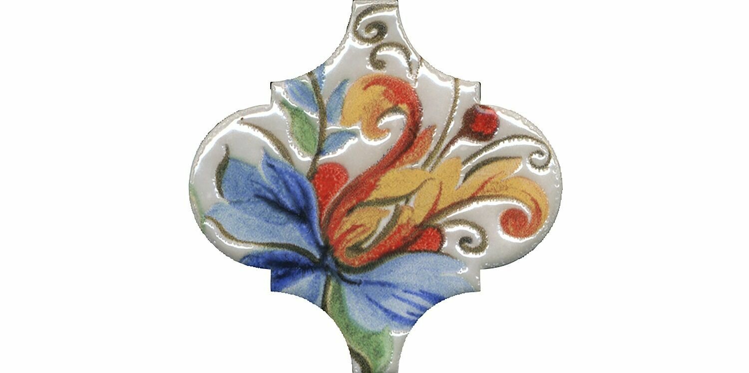 Керамическая плитка KERAMA MARAZZI VT/A580/65000 Декор Арабески Тоскана 4 глянцевый 6,5x6,5x0,7 Цена за 1/шт