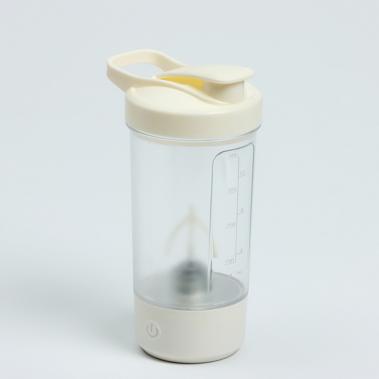 Шейкер спортивный для коктейлей и воды, с мерной шкалой, 400 мл, 9x11x19.5 см, 500 мАч