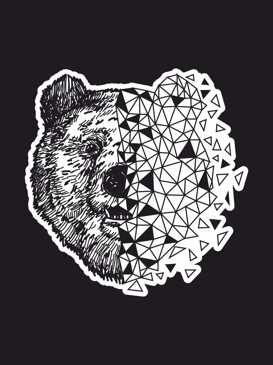 Наклейка на авто Медведь