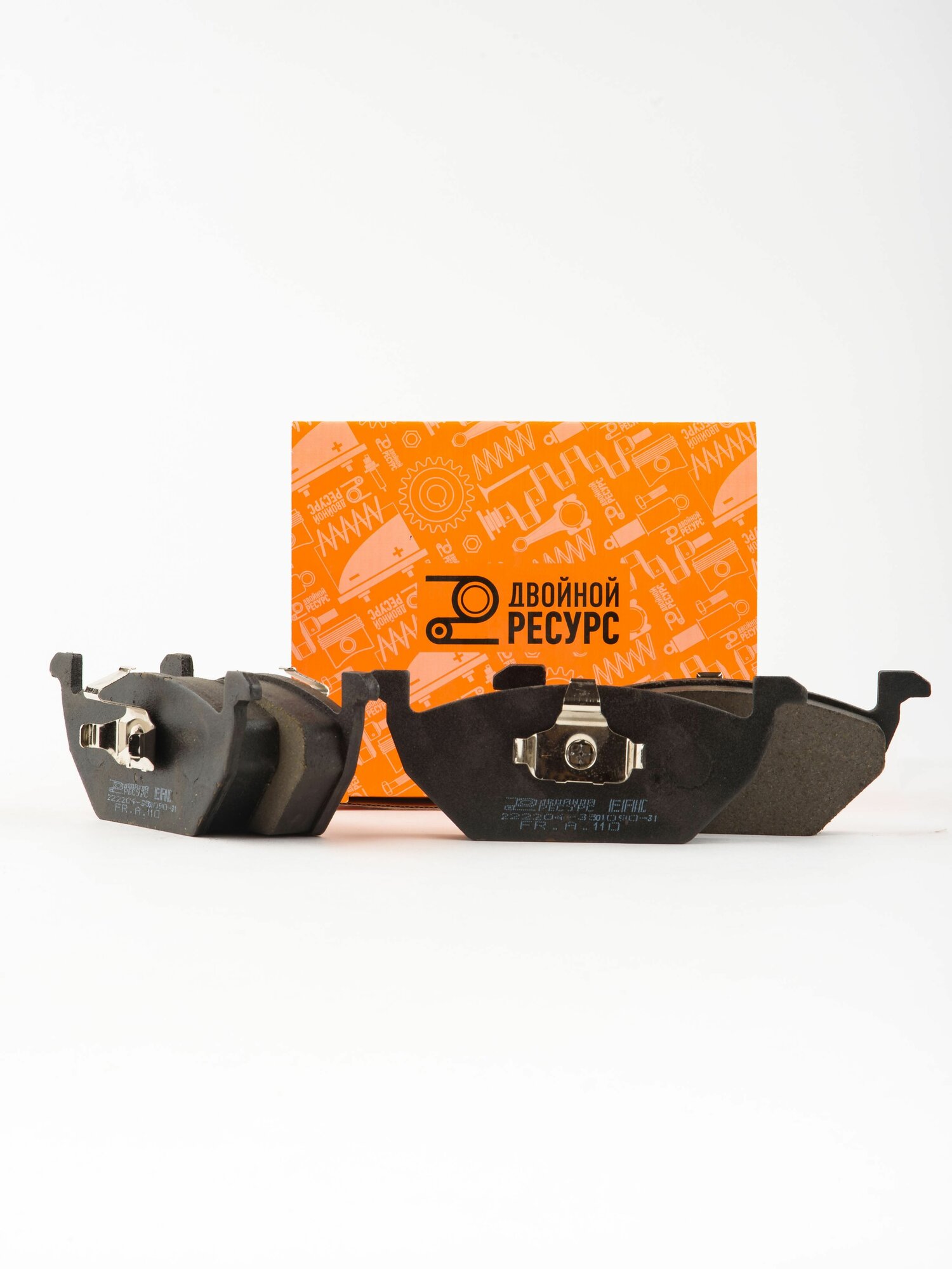 Колодки тормозные передние Volkswagen Polo Sedan Jetta, Skoda Rapid Fabia, Audi "Двойной Ресурс" / Фольксваген Поло Седан Джетта Шкода Рапид Фабиа Ауди (222204350109031)