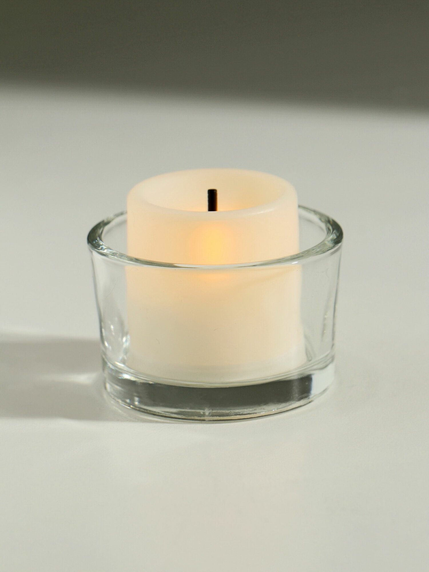 Стеклянный подсвечник на 1 свечу "Круглый", прозрачный, 3.2x5x5 см