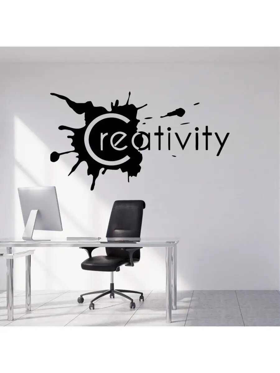 Наклейка на стену для декора интерьерная Creativity